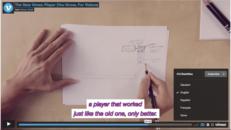 Captions generados automáticamente en Vimeo: ¿Qué son y cómo utilizarlos?