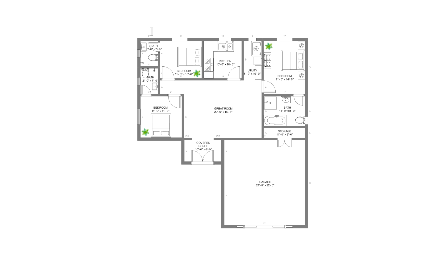 1500 Square Feet Floor Plan 1500 Square Feet Floor Plan