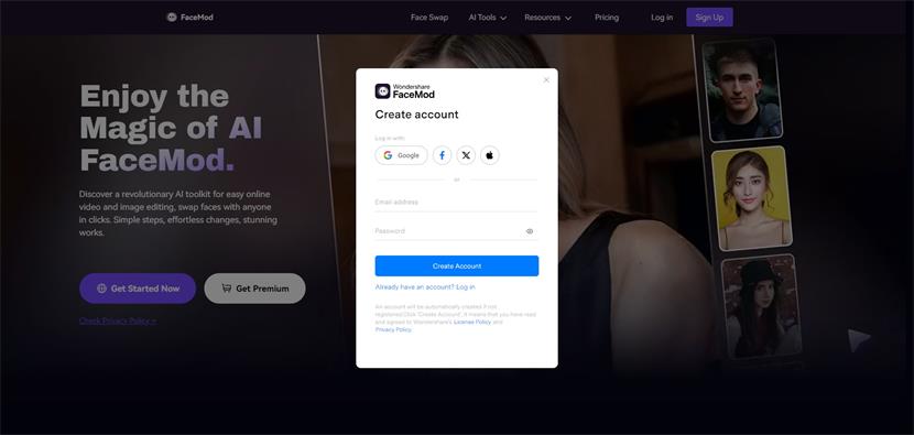 Sign Up or Log in to FaceMod Account [FaceMod Official Guide]