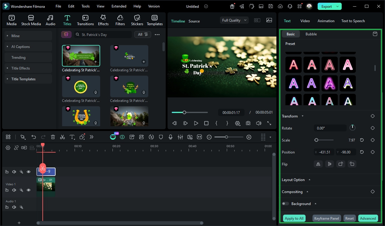 St. Patrick's Day Text Templates — Add Lucky Titles, Captions ...