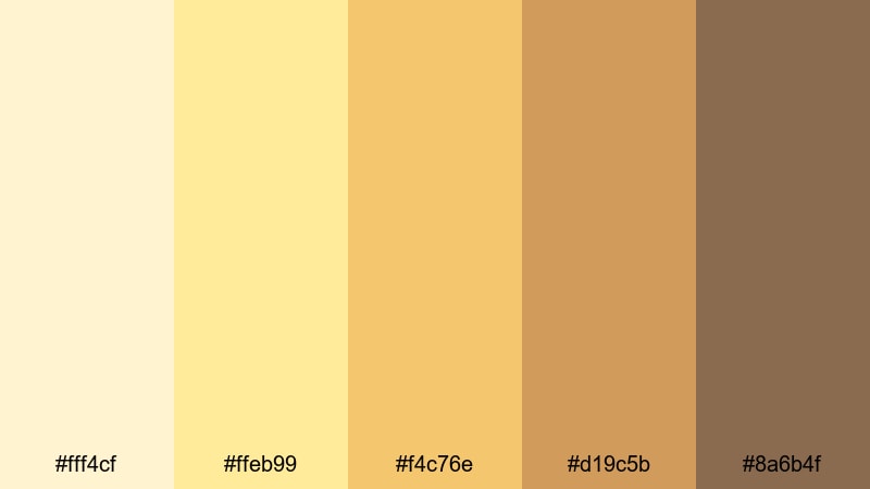 The Best 15 Light Yellow Color Palette Ideas for Video & Design