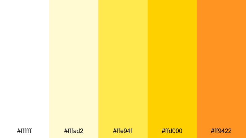 The Best 15 White Yellow Color Palette Ideas for Video & Design