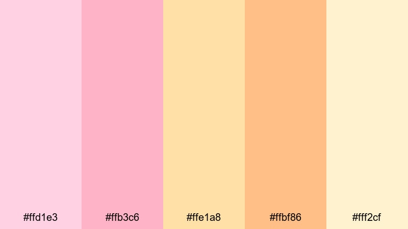The Best 15 Pink Yellow Orange Color Palette Ideas for Video & Design