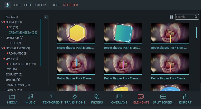 Access to Filmora's Effects