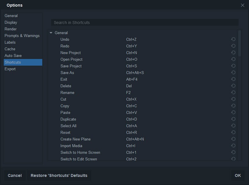 Keyboard Shortcuts Wondershare FilmoraPro Guide