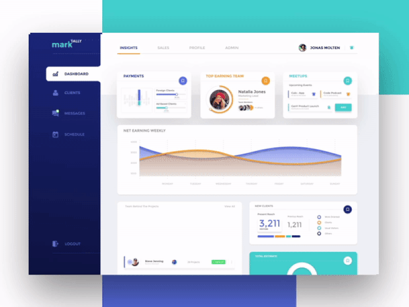 Top 5 Android Dashboard Design Examples