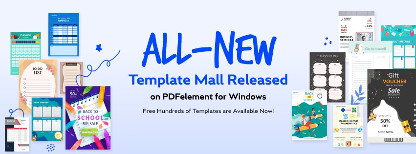 All-New PDF Template Mall on PDFelement for Windows