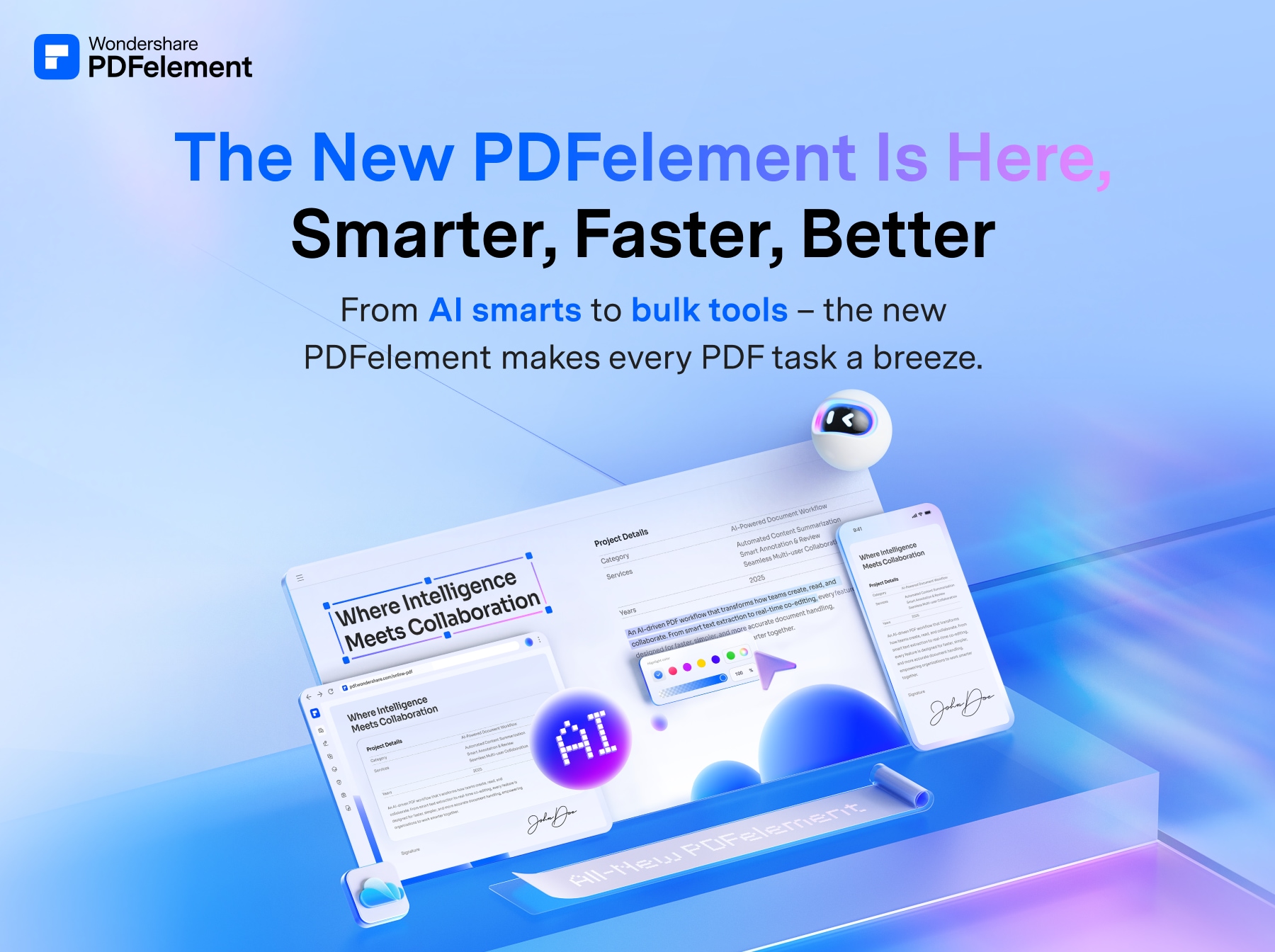 Easy PDF Solution to Create, Convert, Edit PDF -Wondershare PDFelement