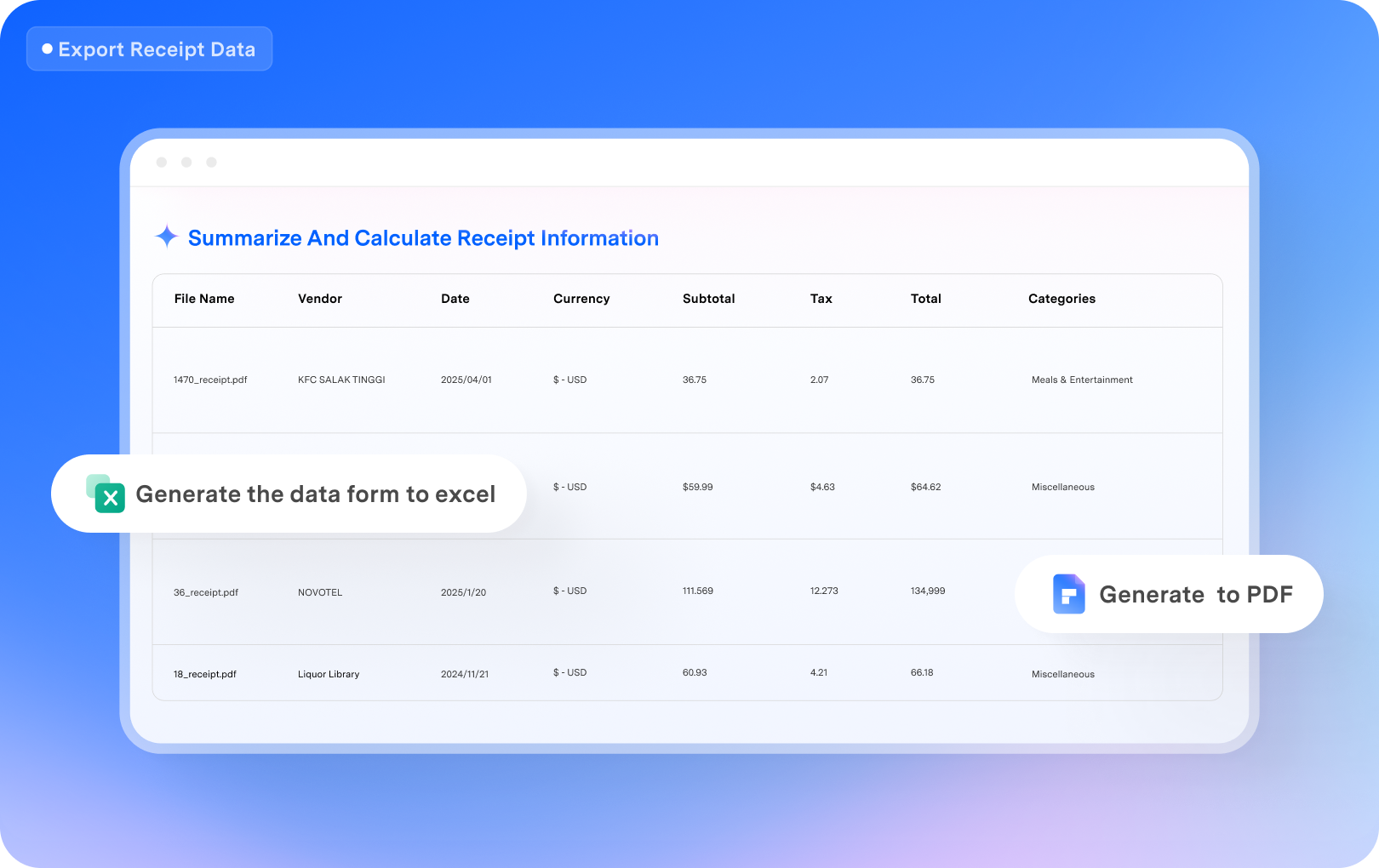 PDFelement Receipt Assistant Credits Add-on - Handle Receipts Smartly