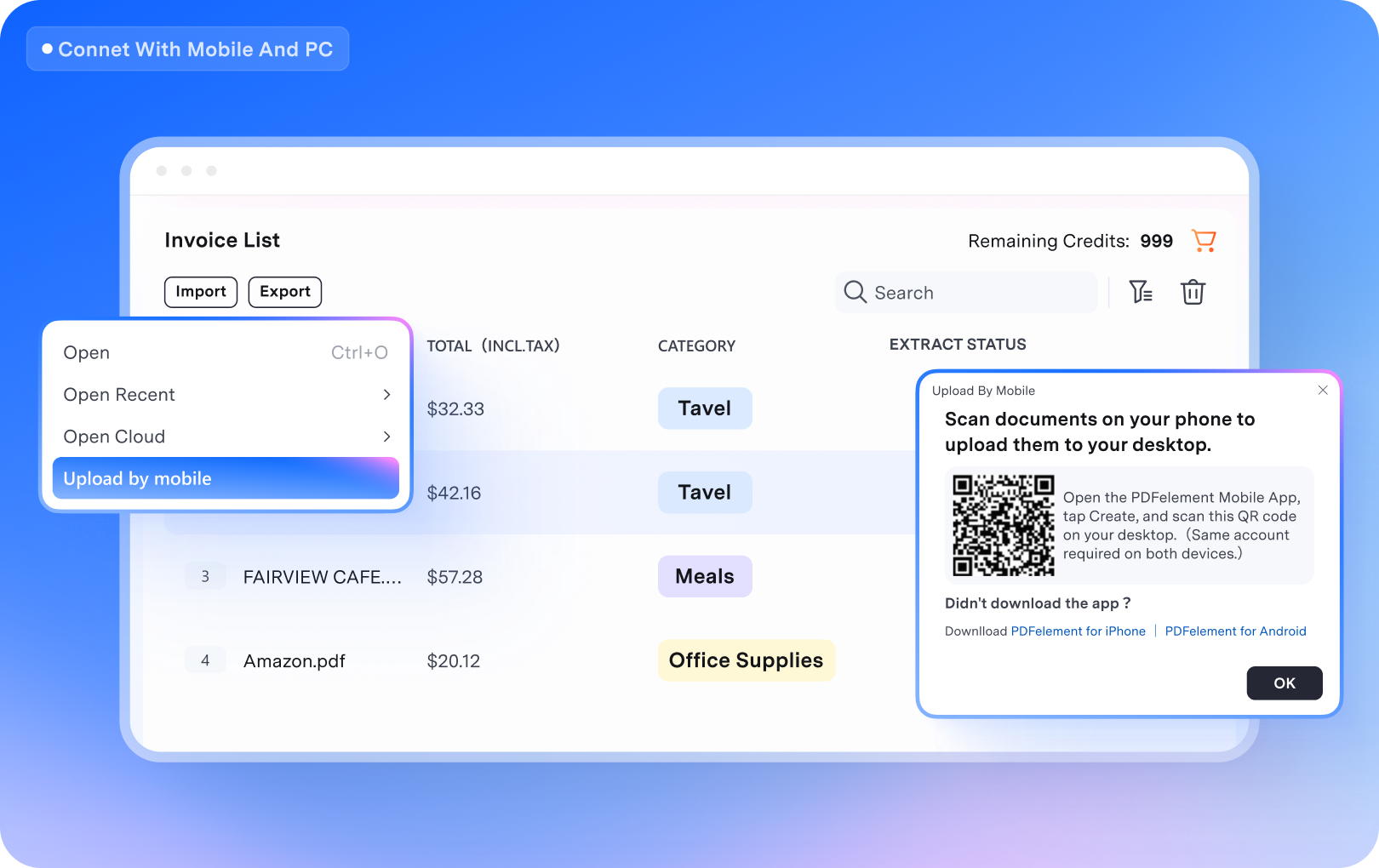PDFelement Receipt Assistant Credits Add-on - Handle Receipts Smartly