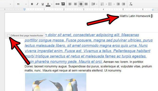 Simple Way To Add A Header In Google Docs