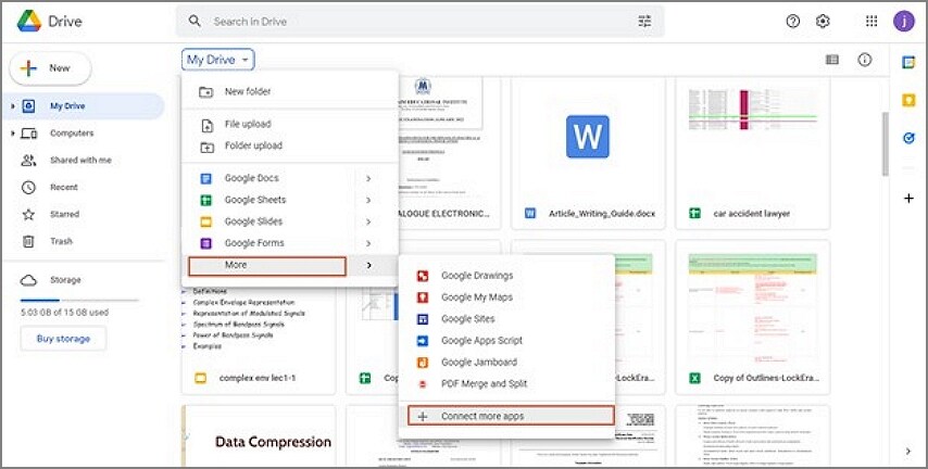 4 PDF Google Sheets
