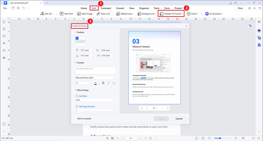How To Add Header Or Footer To PDF