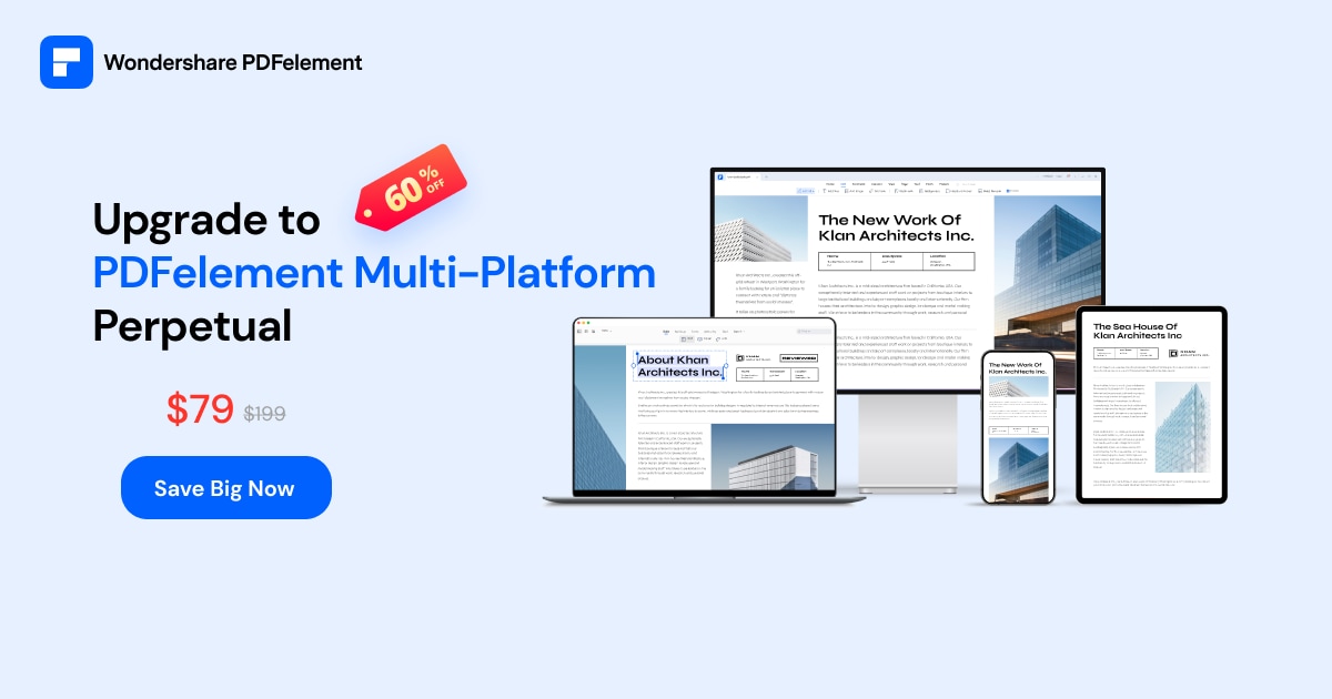 Upgrade to Multi-platform PDFelement - Desktop, Mobile, and Cloud