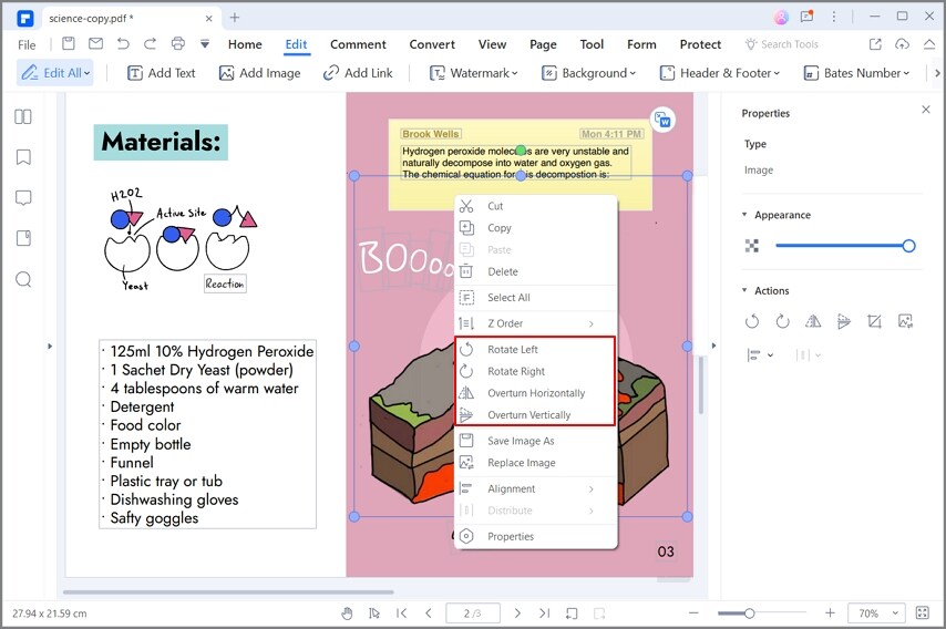 How To Mirror Image In PDF Using Wondershare PDF Element PDF Editor 