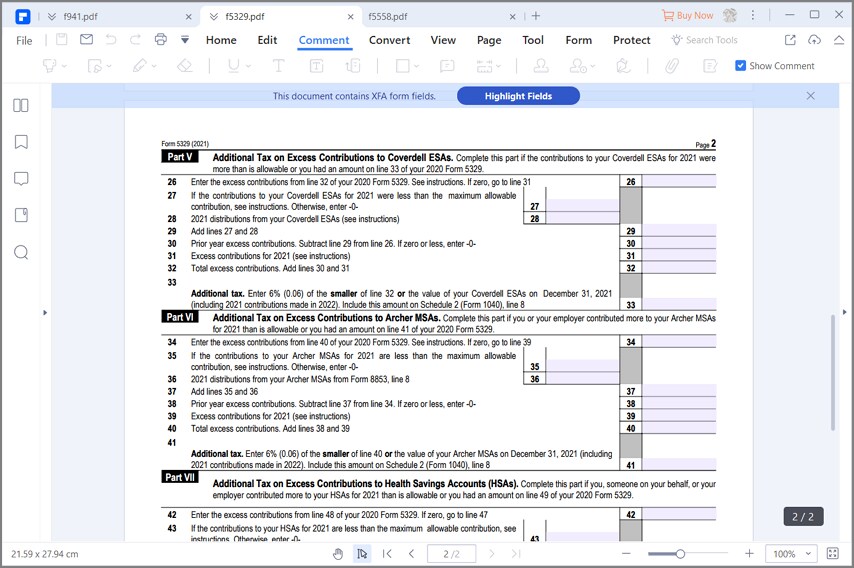 How To Fill In IRS Form 5329