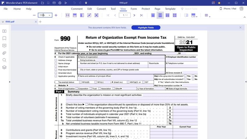 IRS Form 990-EZ: Filling Instructions before Working on it