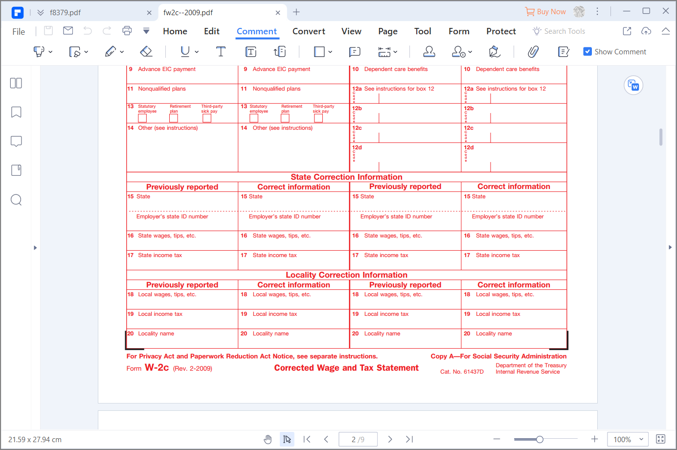 Irs Form W 3c Fillable Printable Forms Free Online Irs Form W 3c Fillable Printable Forms Free Online