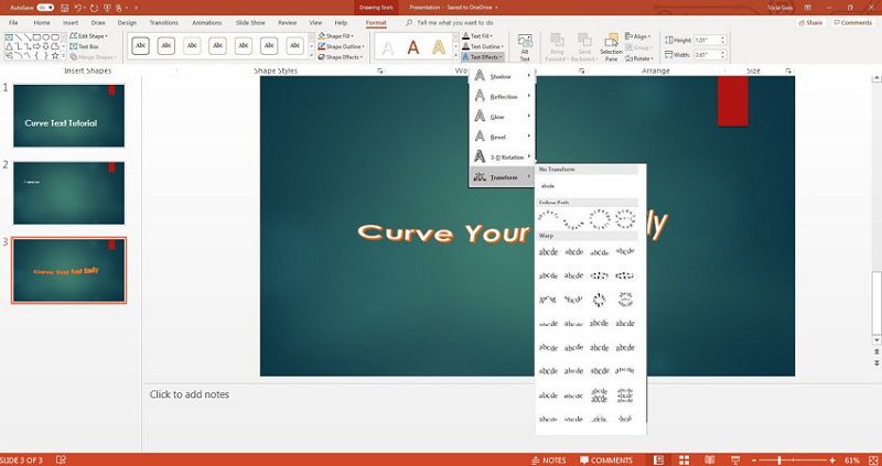 How To Curve Text In PowerPoint On Mac