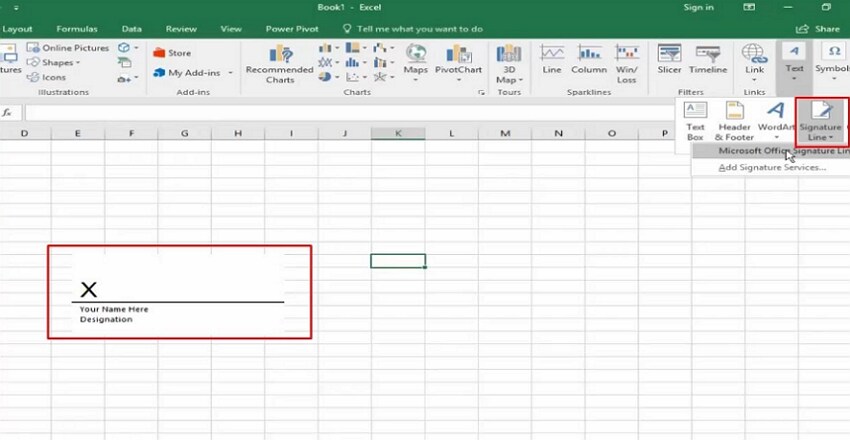 Insert Signature In Excel On Mac macOS 10 14 Included 