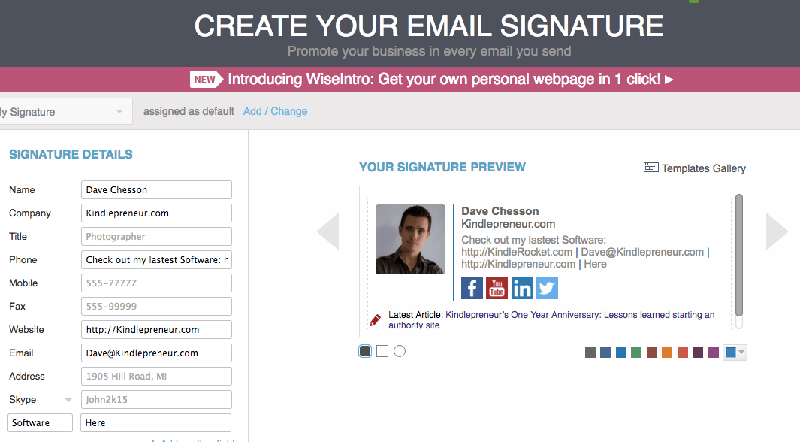 Free Email Signature Generator