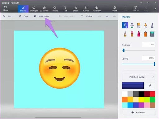 Create Transparent Image In Paint 3D