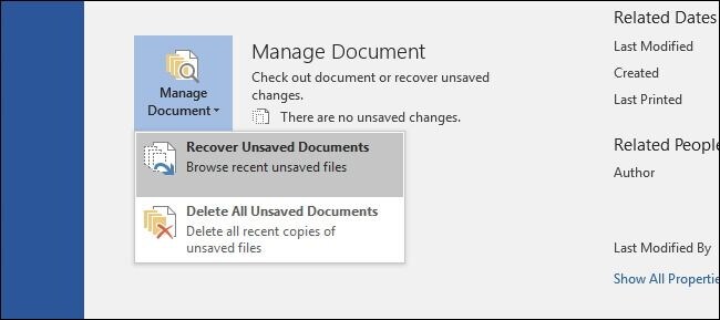 How To Recover An Unsaved Word Document