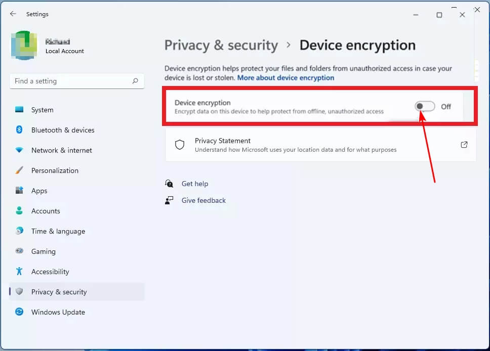 Disable Encryption