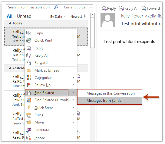 4 Effective Ways To Find Outlook Related Messages 